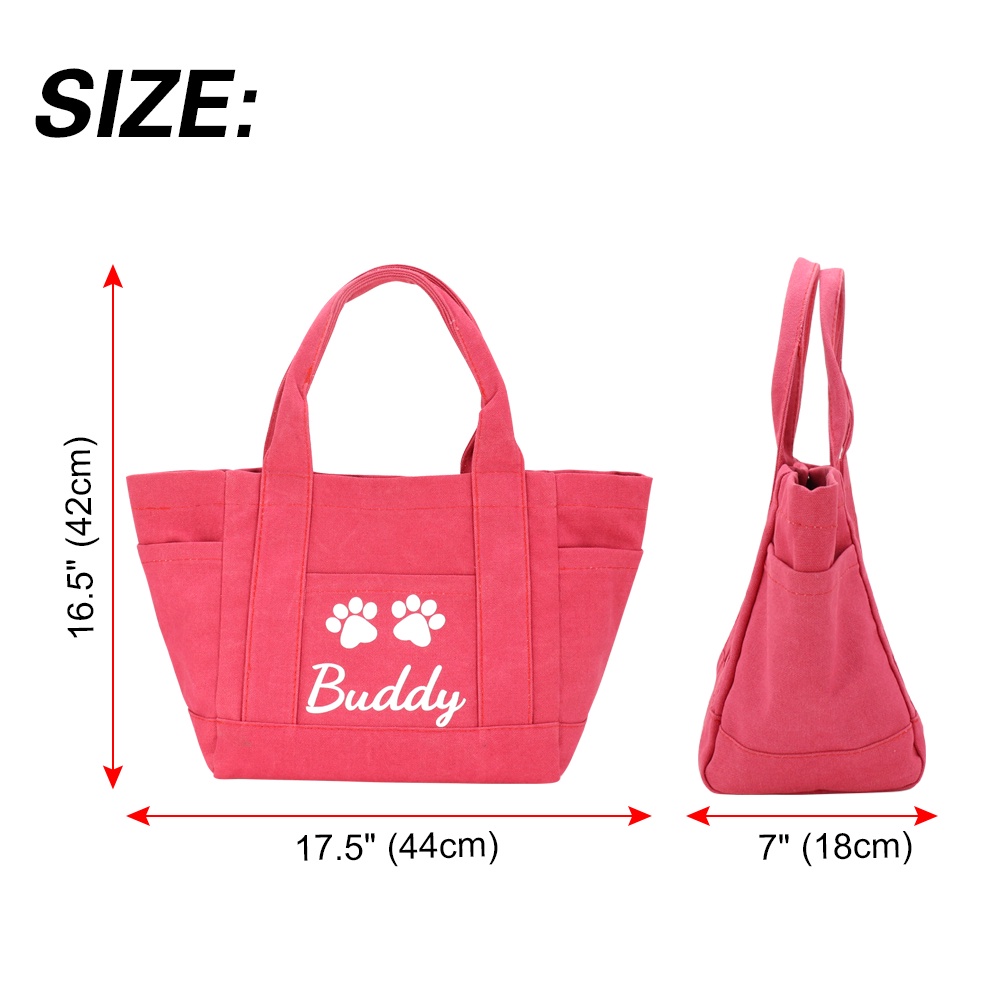 Personalized Dog Tote Bag Customized Puppy Dog Travel Bag Outdoor ...