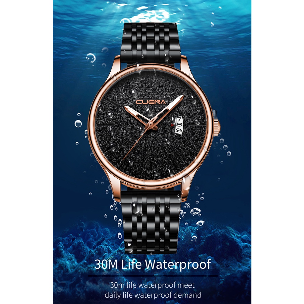 Cuena นาฬิกาข้อมือควอทซ์ลําลอง กันน้ํา สไตล์สปอร์ต แฟชั่นสําหรับผู้ชาย ...