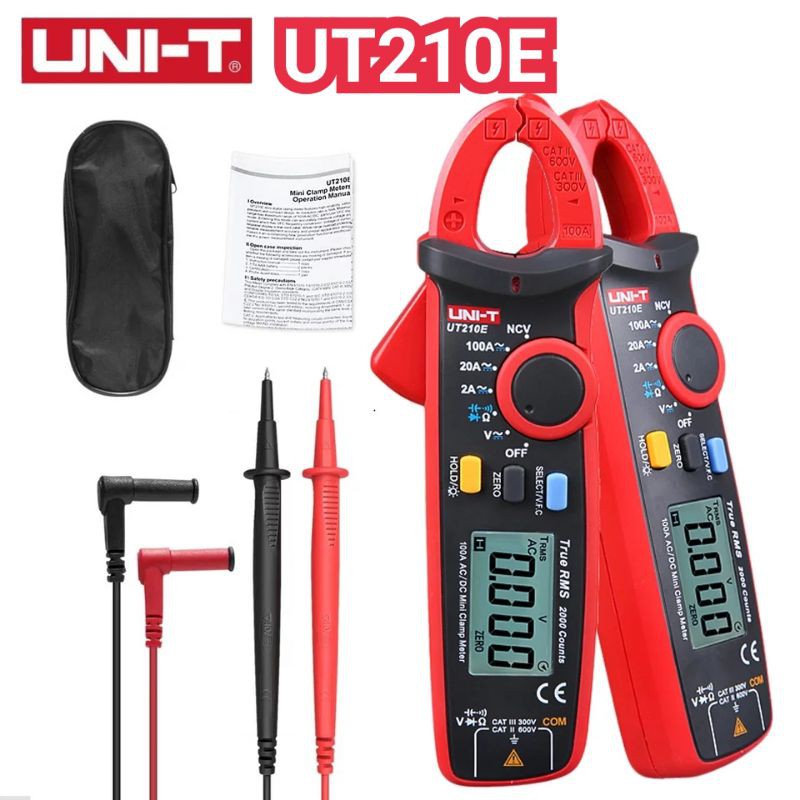 UNI-T UT210Eวัดไฟดิจิตอล Mini Digital Clamp Meter แคลมป์มิเตอร์ วัดเเอมป์ได้ทั้งACDCเริ่ม2a100a ...