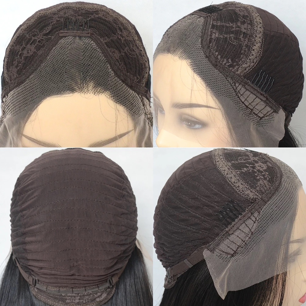 Chocolate Brown Body Wave Lace Front Wigs Soft Long Glueless Heat ...