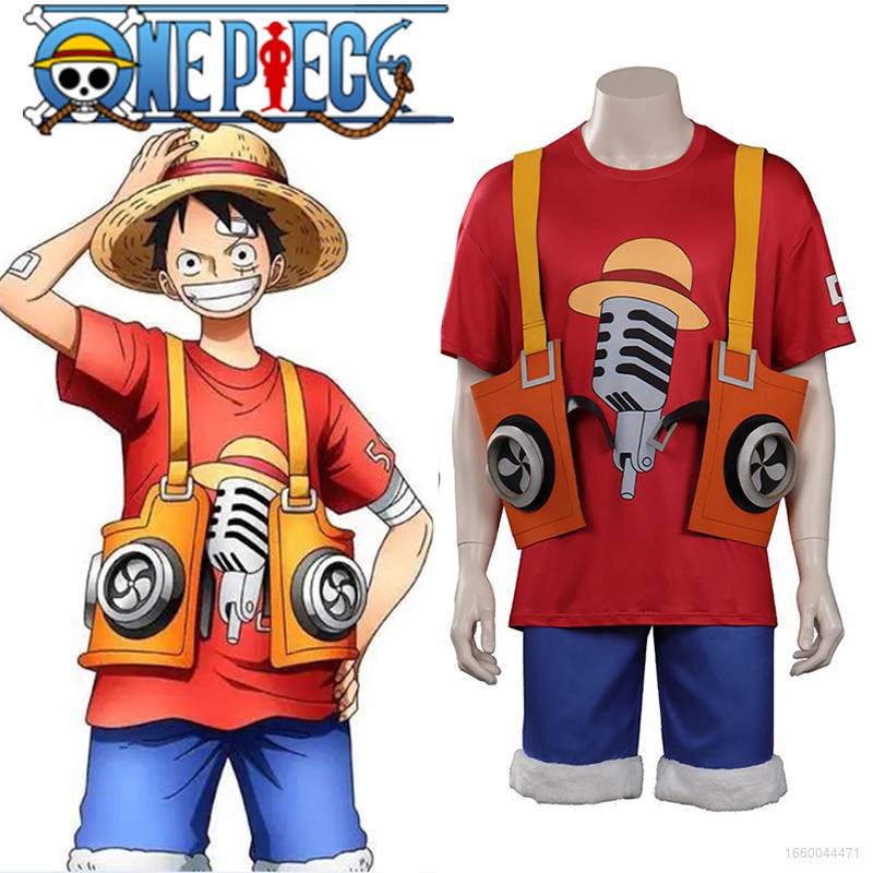 Jason ONE PIECE Film RED คอสเพลย์ลูฟี่ เสื้อยืด เสื้อกั๊ก กางเกงขาสั้น ...