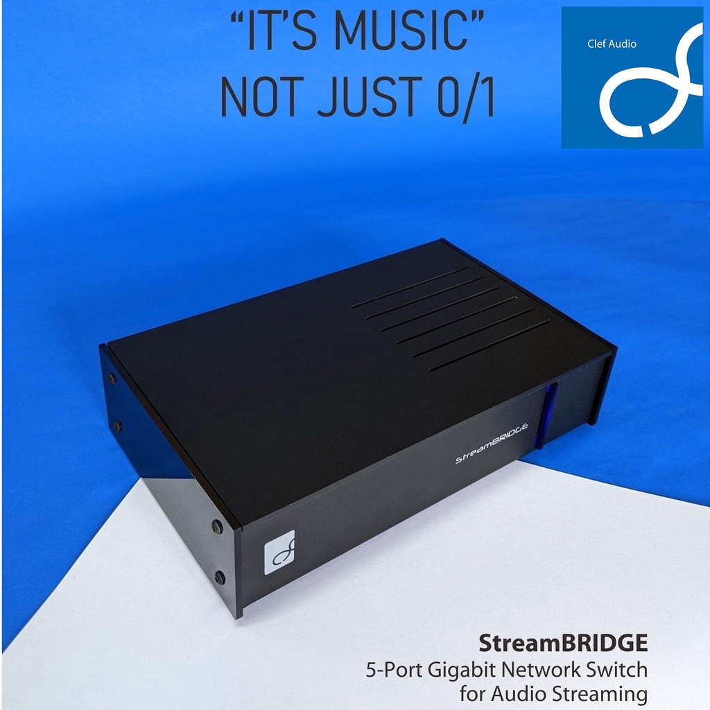 Clef StreamBRIDGE 5 Port Gigabit Network Switch For Music Audio grade ร้าน All Cable ...