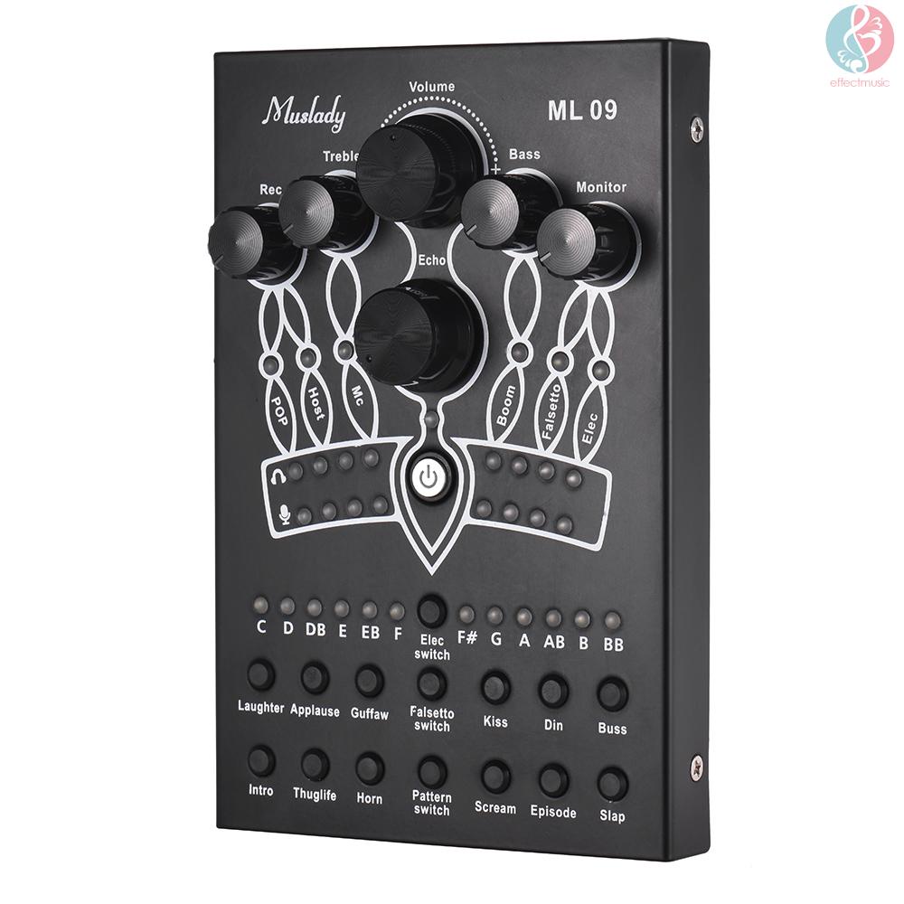 Muslady Ml09 การ์ดเสียงภายนอกแบบพกพา 7 โหมด 12 เสียงสําหรับสมาร์ทโฟน ...
