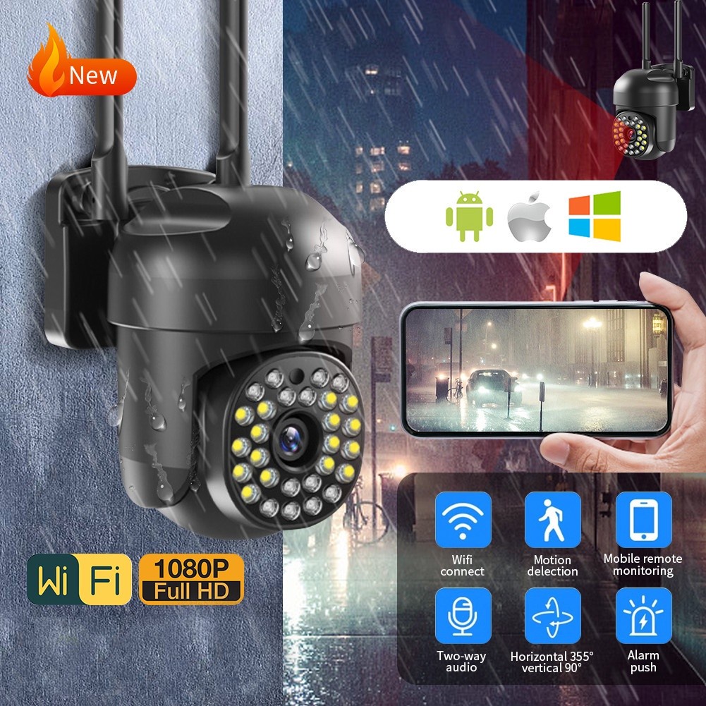 กล้องวงจรปิด Wifi IP 2MP 5Ghz 1080P HD กันน้ํา ตรวจจับการเคลื่อนไหว ติด ...