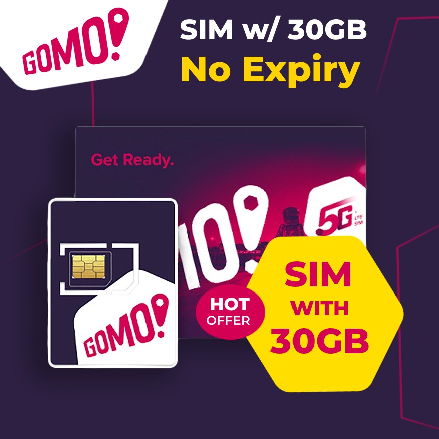 Gomo SIM 30GB DATA No Expiration 5G LTE-Ready | Shopee Thailand