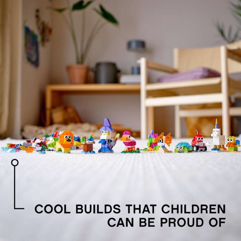 LEGO Classic 11013 Creative Transparent Bricks (500 Pieces) ของแท้ 100 ...