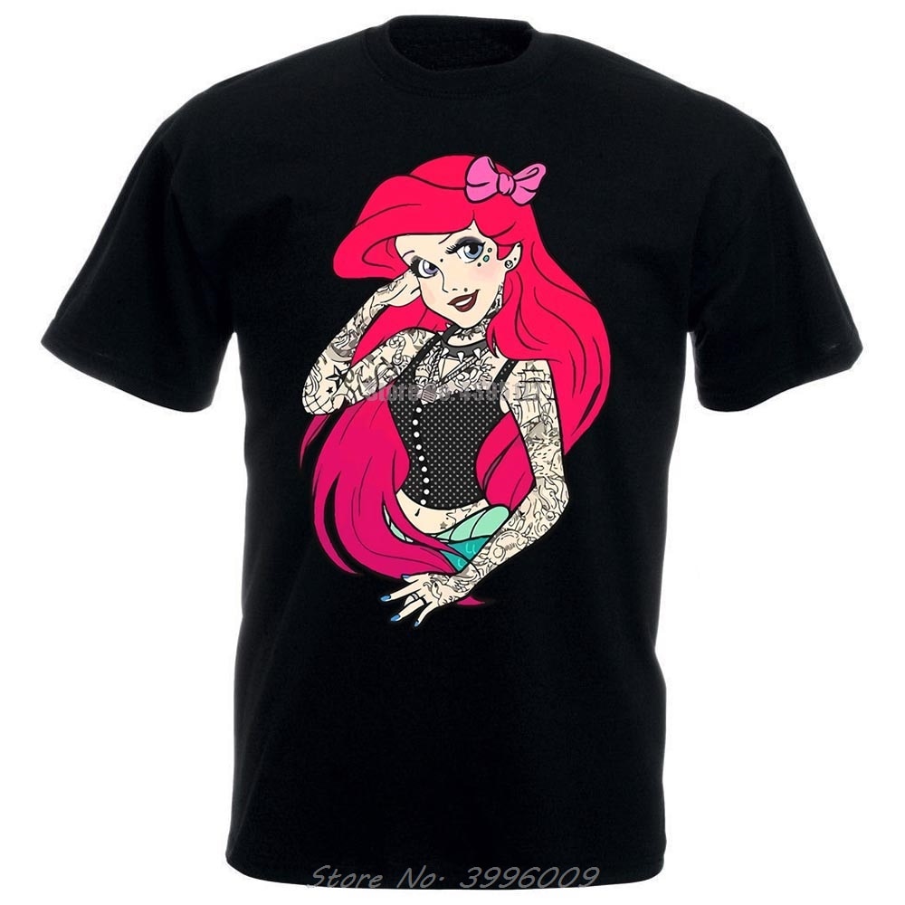 Gothic Pretty Punk Princess Ariel Swag Funky Boys Men T Shirt Top Tee ...