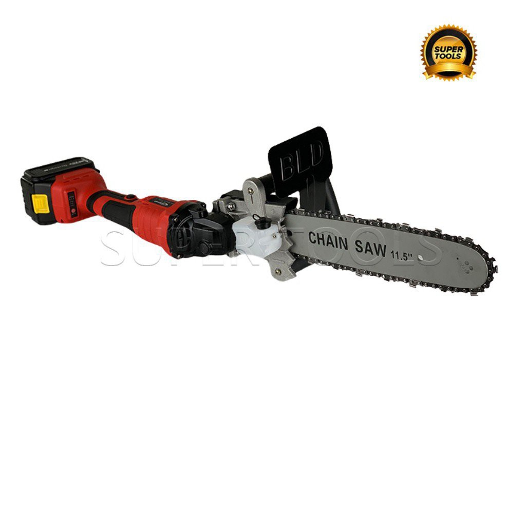 BONYA เครื่องเจียร์ไร้สาย 128V เครื่องเจียร์แบตเตอรี่ 4นิ้ว + หัวบาร์โซ่ หัวบาร์เลื่อยโซ่ เลื่อย ...