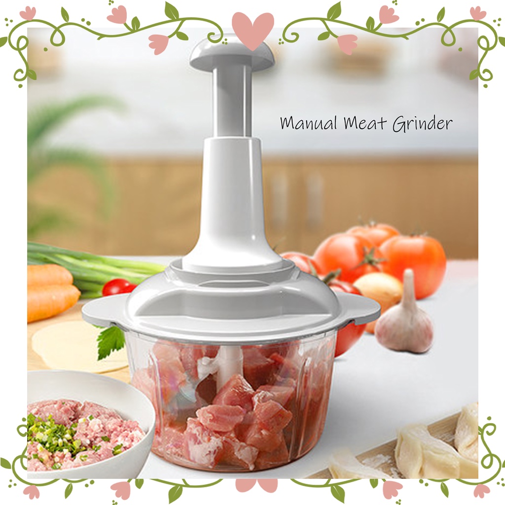 2L Manual Meat Grinder Pressing Meat Muffler Cutting Machine Multi ...