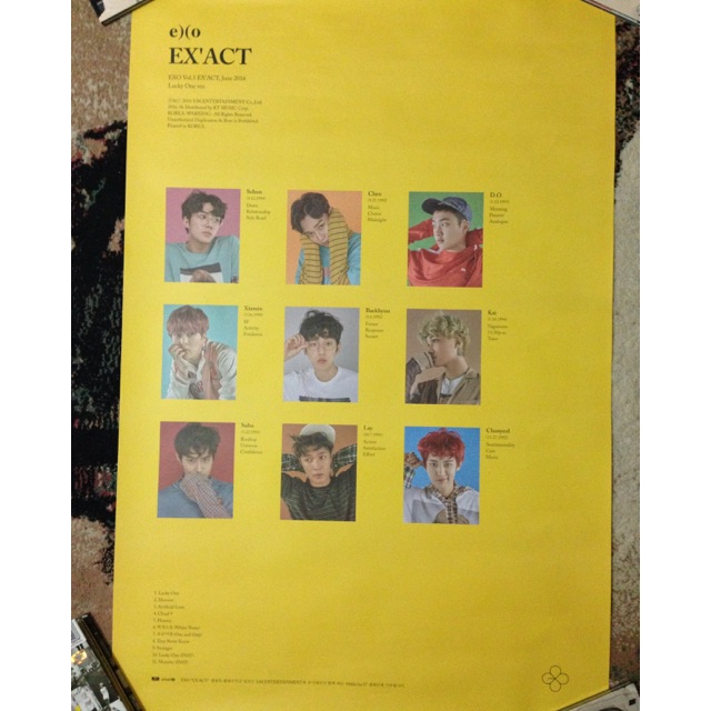 Poster ex'act album | Shopee Thailand