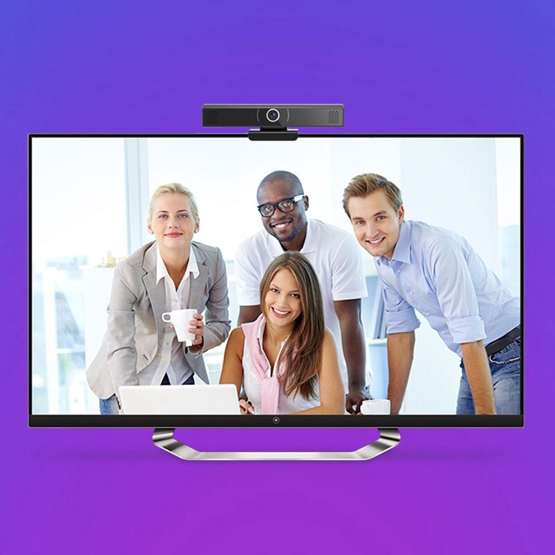 1080P HD Video Conference Webcam with Mic and Speaker, All-In-One Video ...