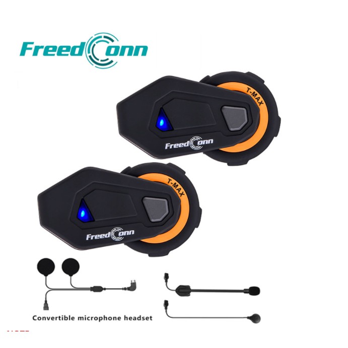 2021 2PCS Freedconn T max Intercom Dual Mics ชุดหูฟังติดหมวกกันน็อค ...