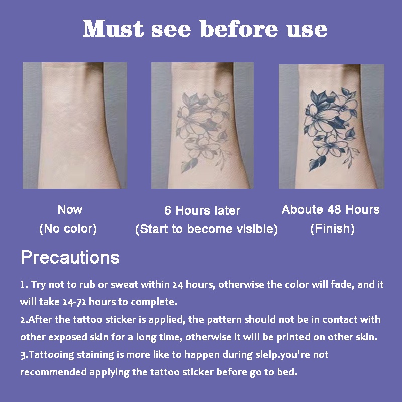 【Monica Tattoo】สติกเกอร์รอยสักชั่วคราว กึ่งถาวร กันน้ํา ติดทนนาน - lin ...