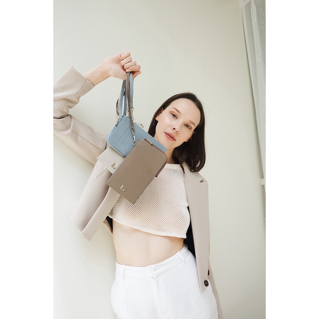 กระเป๋าหนังแท้ Luster Jodie Lanyard Phone Holder กระเป๋าใส่โทรศัพท์ มี ...