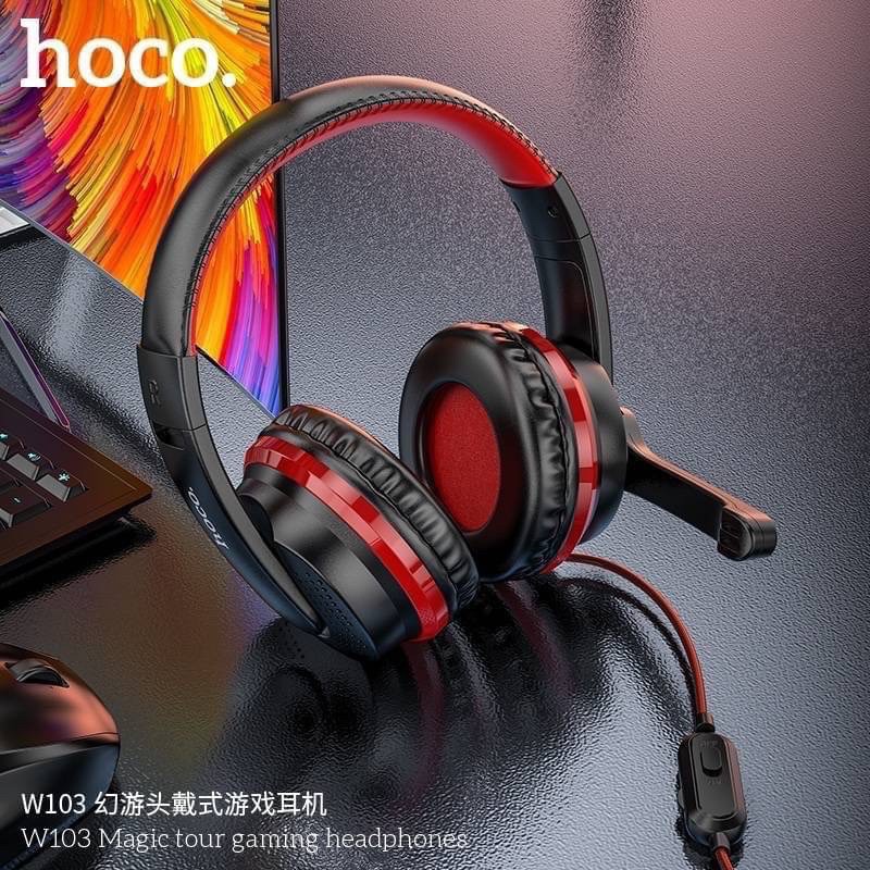 Hoco W103 Gaming Headphones หูฟังครอบหู มีไมค์ ฟังเพลงได้ คุยโทรศัพท์ ...