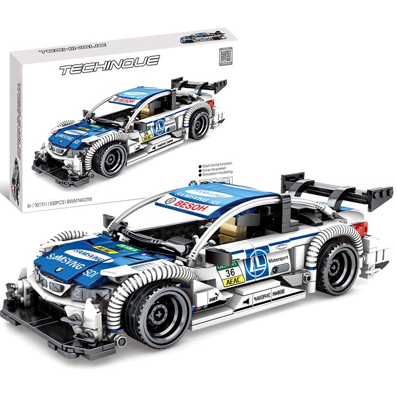 Lego blocks sports carเลโก้บล็อกรถสปอร์ตชุดเทคโนโลยีเลโก้บล็อกM4ดึงกลับ ...