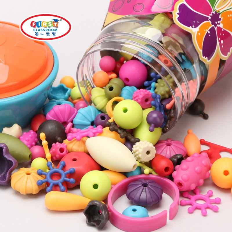 First classroom POP String beads ของเล่นเด็กทำด้วยมือDIYวัสดุกระเป๋าสาว ...