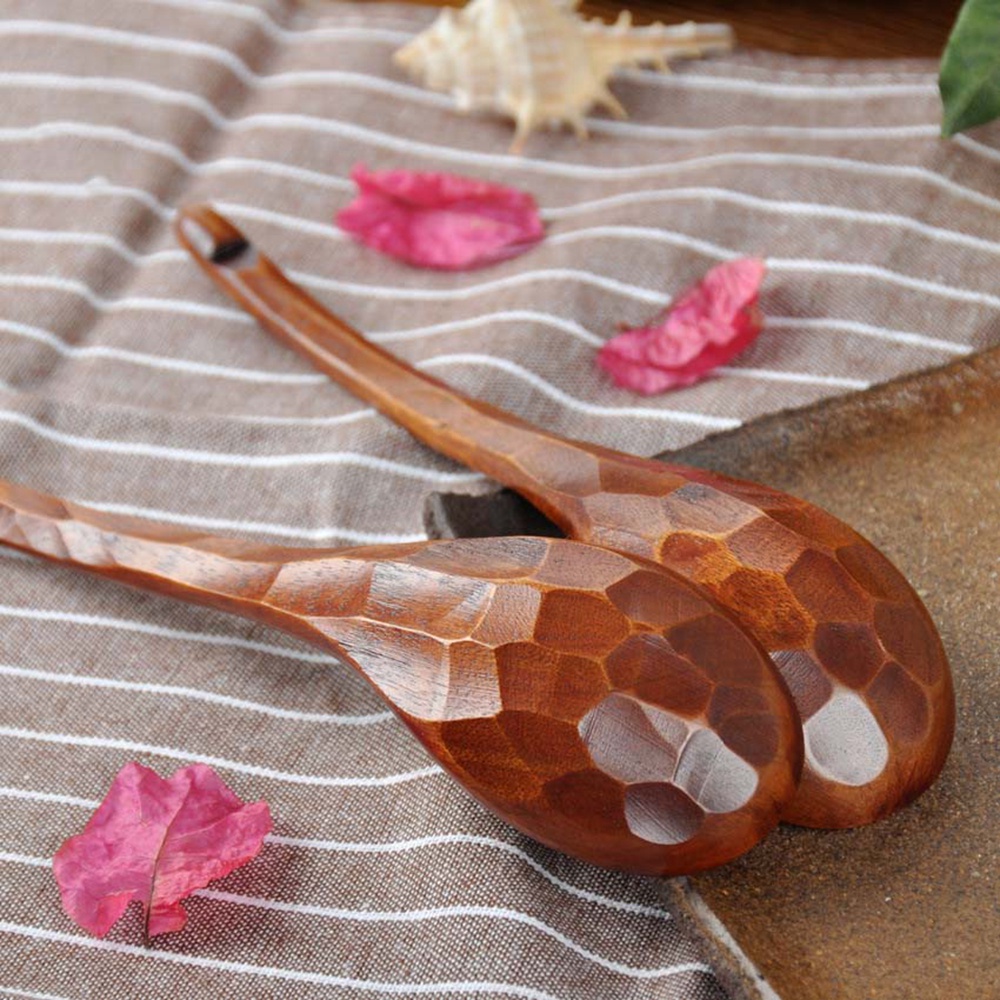 ☑ Wooden Spoon Turtle Shell Texture Durable Safe Practical Cooking Soup ...