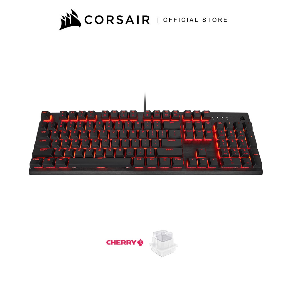 CORSAIR K60 PRO RED LED Mechanical Gaming Keyboard CHERRY VIOLA THAI ...