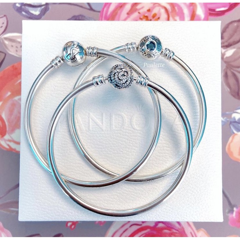 Size 19 New Pandora Disney Aladdin & Princess Jasmine Bangle size แท้ ...