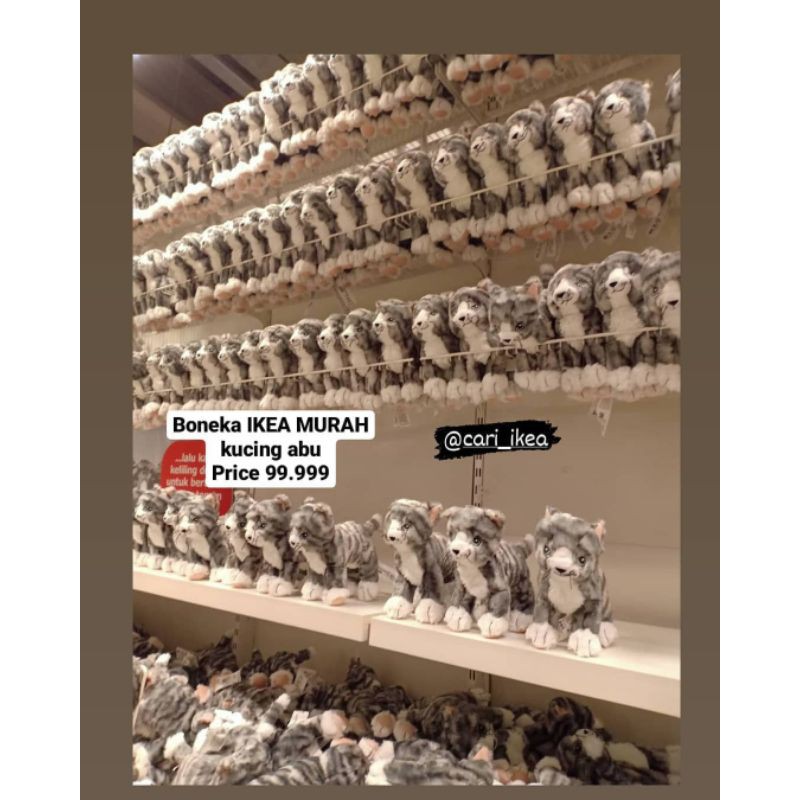Ikea ตุ๊กตาแมว Ash - Lilleplut - cari_ikea.th - ThaiPick