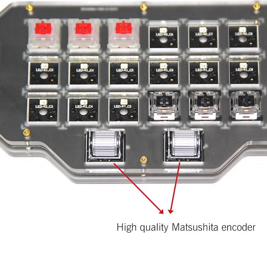Designer Photoshop VIA Keyboard Macropad wtih Knob 9Knob + 18 Switches ...