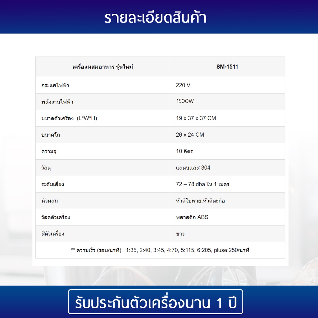 Spring Green Evolution เครื่องผสมอาหาร เครื่องผสมแป้ง Almight โถใหญ่ 10 ...