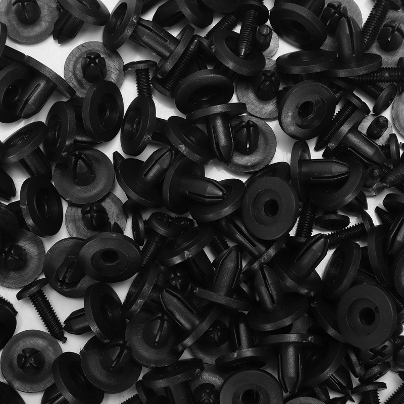 SODIAL(R) 100 Pcs Car Fender Push in Type Plastic Rivets Fastener B ...
