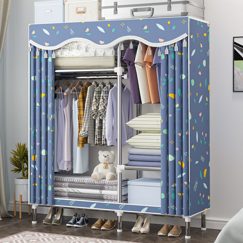 New product specials simple cloth wardrobe bold reinforced solid wood ...