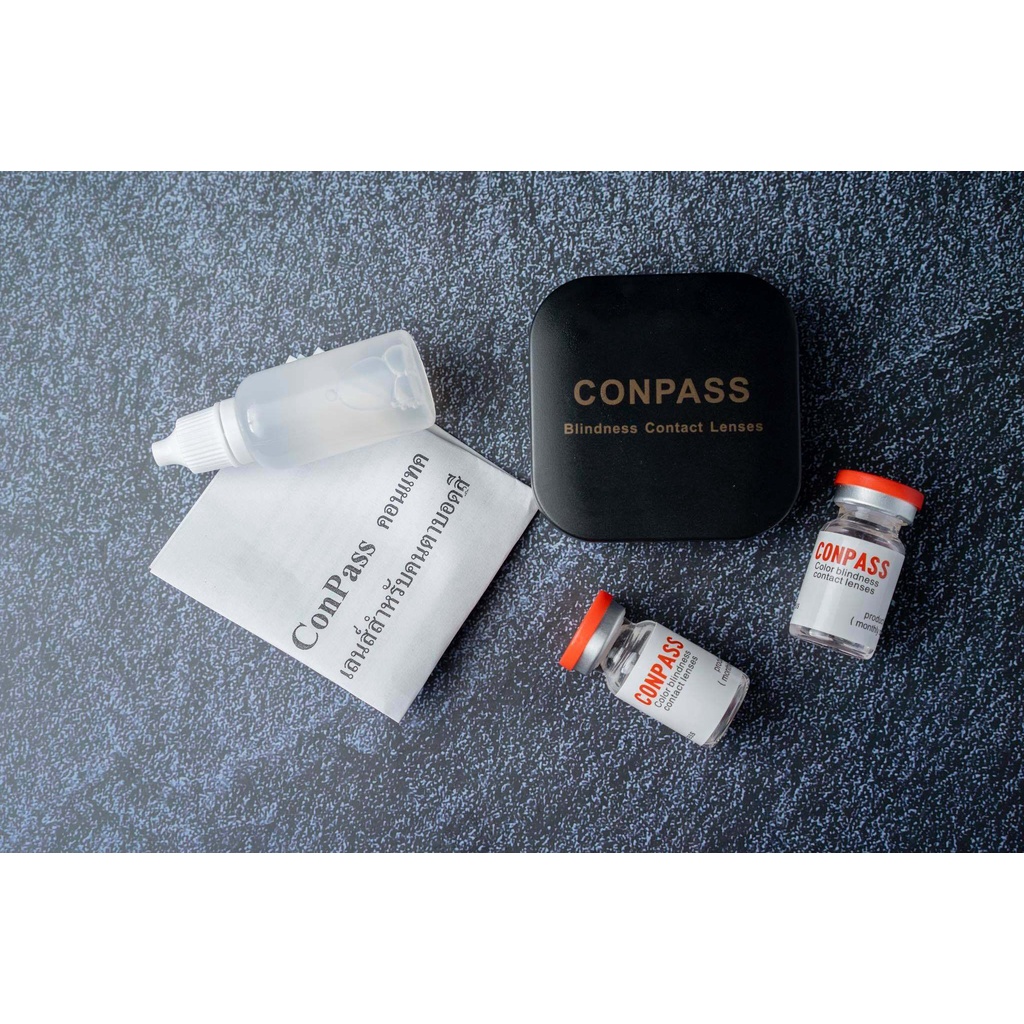 พร้อมส่ง ส่งฟรี ตาบอดสี รายปี คอนแทคเลนส์ตาบอดสี แว่นตาบอดสี แถมฟรี