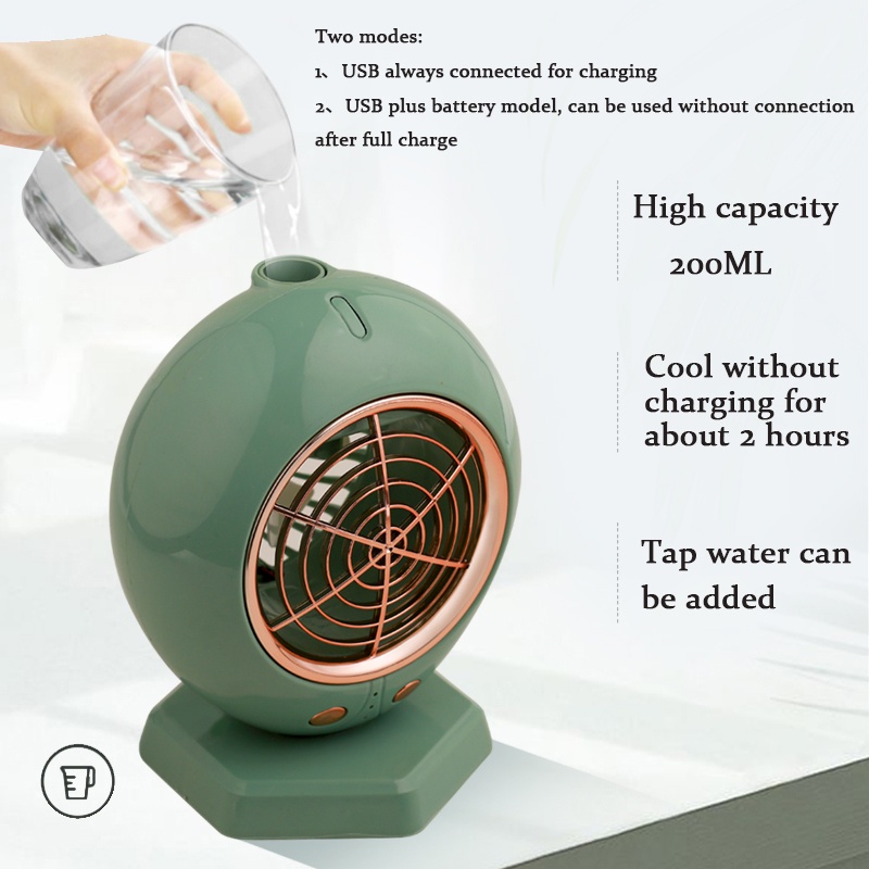 Portable Mini Electric Fan USB Rechargeable Multifunction Home Cooling ...