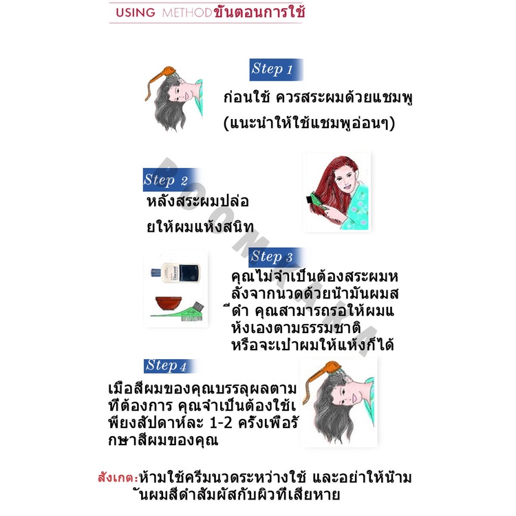 Restoria Discreet ครีมแต่งผมดำ น้ำมันผมดำ คืนสีผมธรรมชาติ ครีมซ่อมแซมสี ...