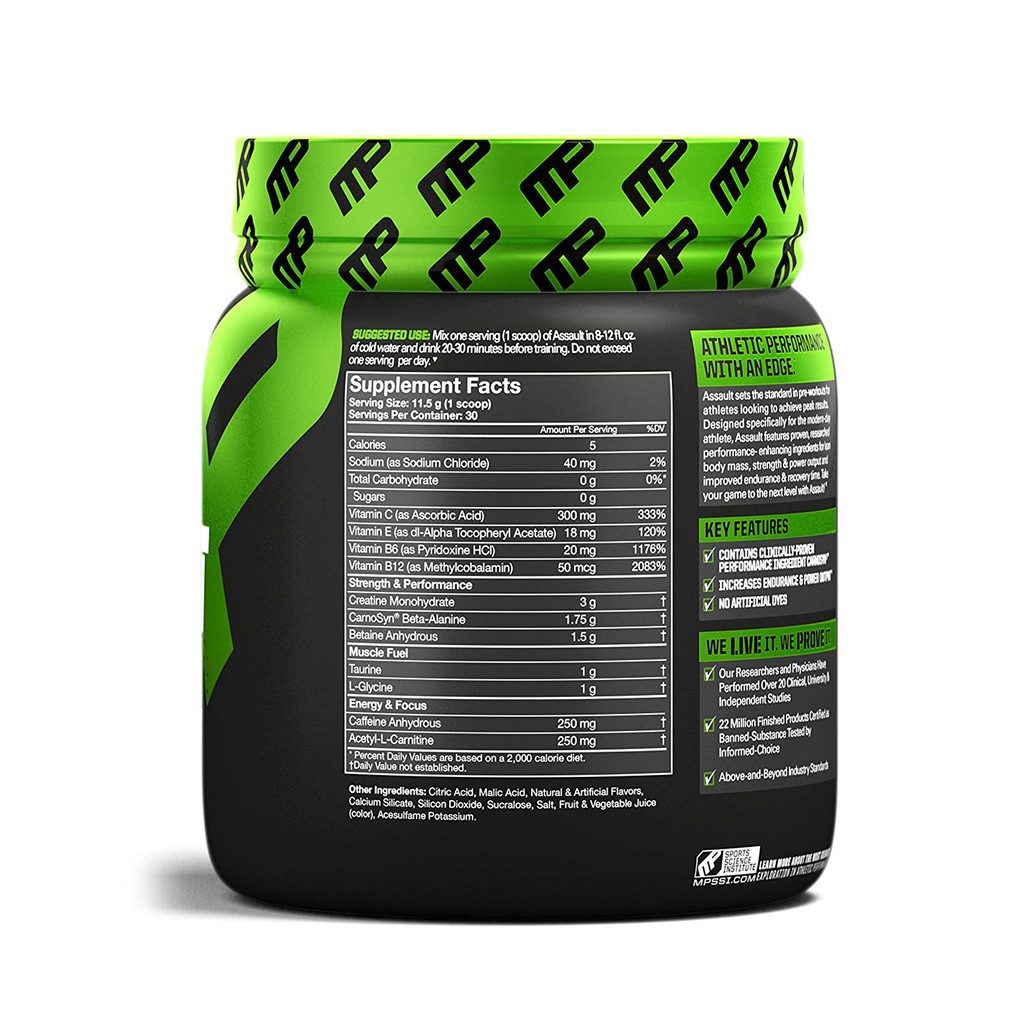 MusclePharm Assault Preworkout (30Servings) Pre Workout พรีเวิร์คเอ้าท์ ...
