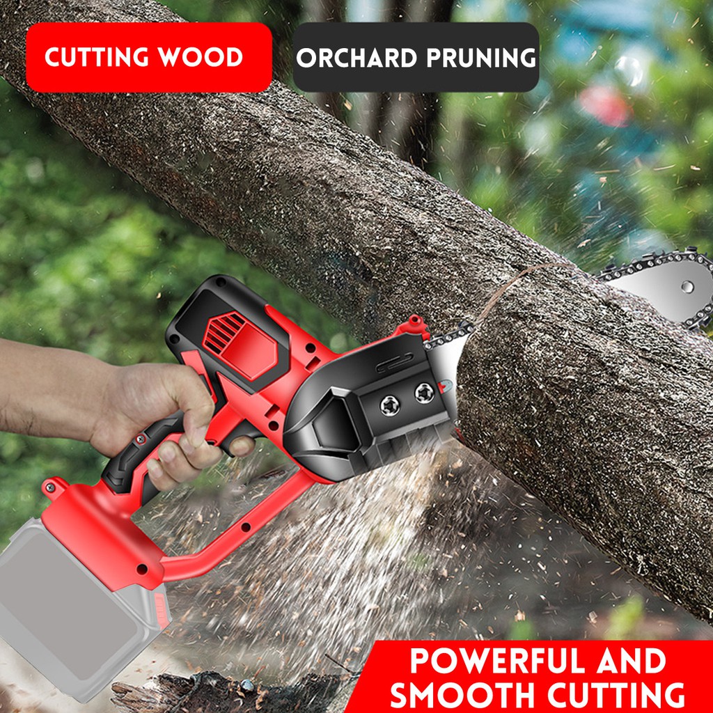 Charged chainsaw Plastic bag red blackblue black carton packaging one ...