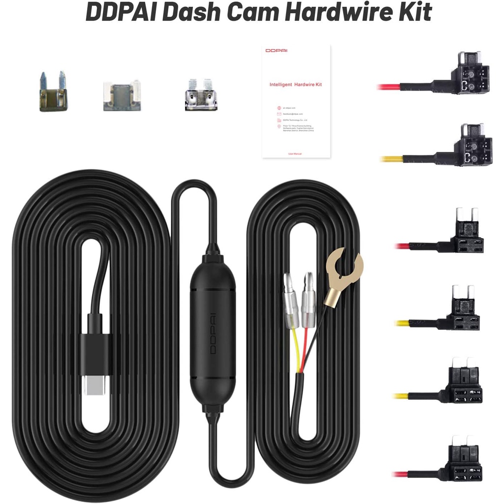 DDPAI IPS Intelligent Hardwire Kit For Mini 5 Z40 N3 สายไฟกับกล่องฟิวส์ ...