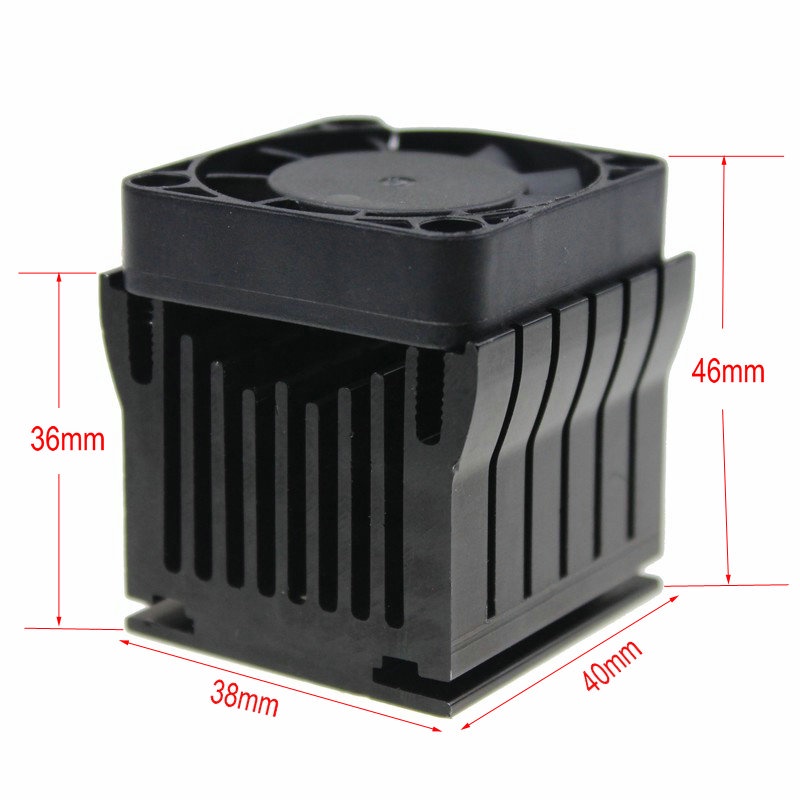 DIY Aluminium Northbridge Heatsink Cooler Motherboard Radiator w4cm Fan ...