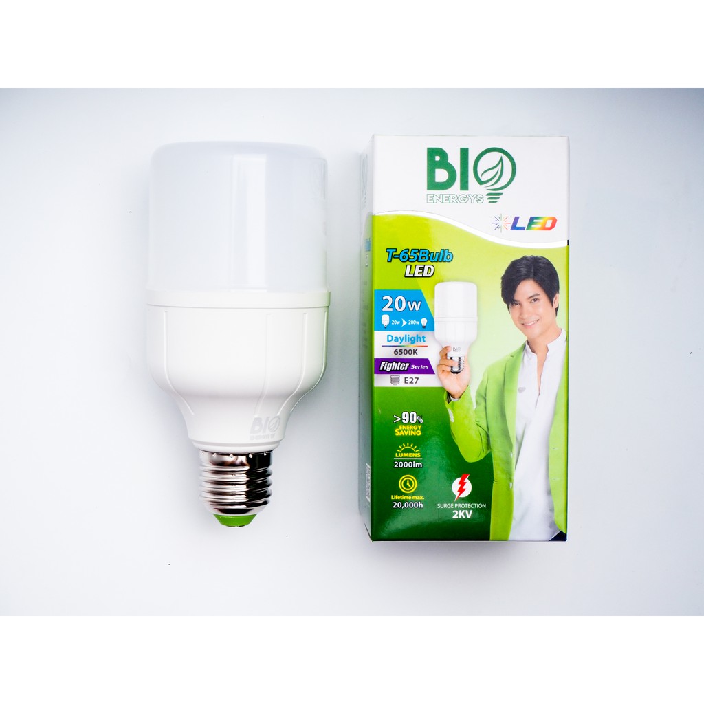 หลอดLED BioEnergys 20 Watt แสงเดย์ Bulb T65 Daylight (6500 Kevin) 2,000 ...