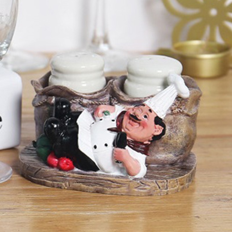 Resin Chef Pepper Bottle /Condiment Bottles Decoration Creative Crafts ...