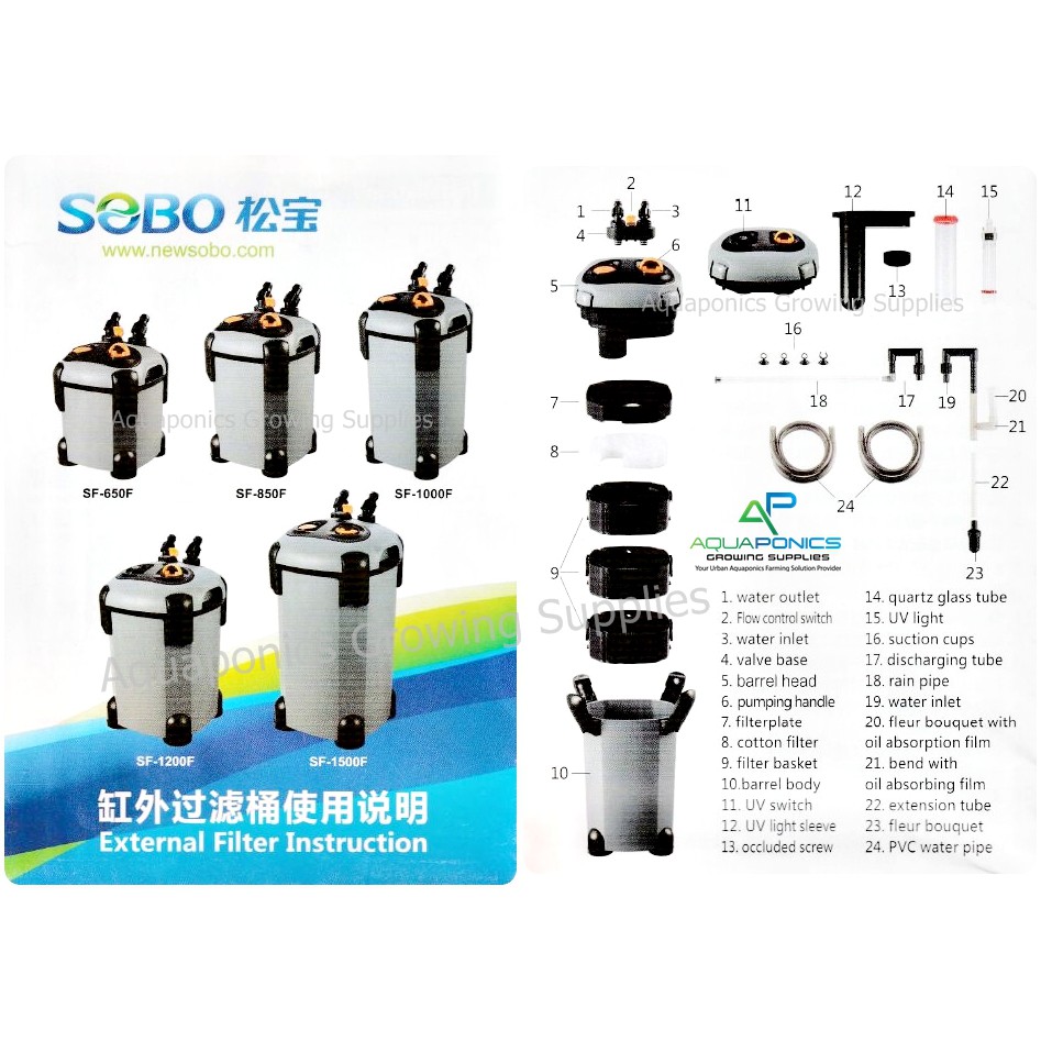 กรองนอกตู้ปลา SOBO SF-1500F/1500F UV - p_aquarium - ThaiPick