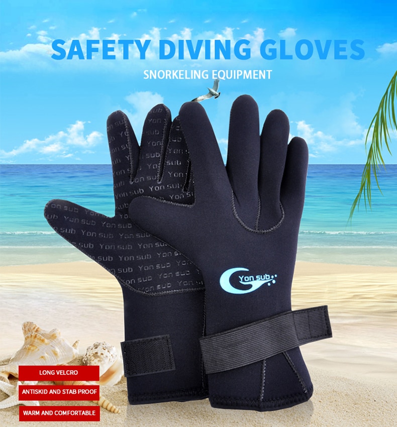 3mm Neoprene Scuba Fishing Diving Gloves Use For Underwater Hunting Spearfishing Swimming Anti ...