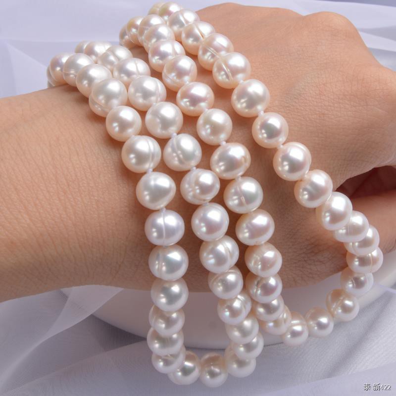 Ashiqi Natural Freshwater Pearl Necklace Near Round Pearl Jewelry For