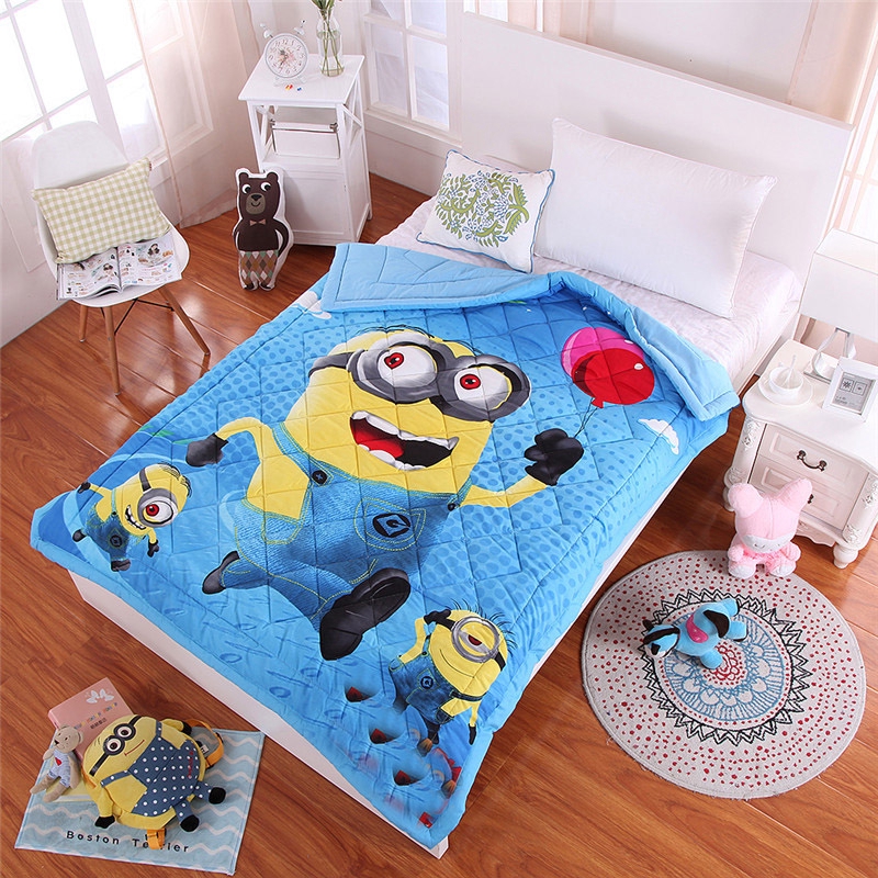 150X200cm Minecraft Bed Cover Steve Creeper Bedding Summer Quilt ...