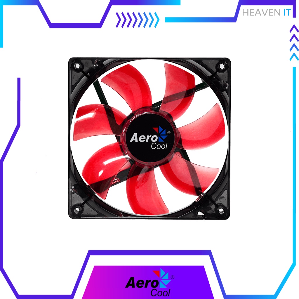 AEROCOOL - CASE FAN 12CM LIGHTNING RED พัดลมเคส รับประกัน 1 ปี | Shopee ...