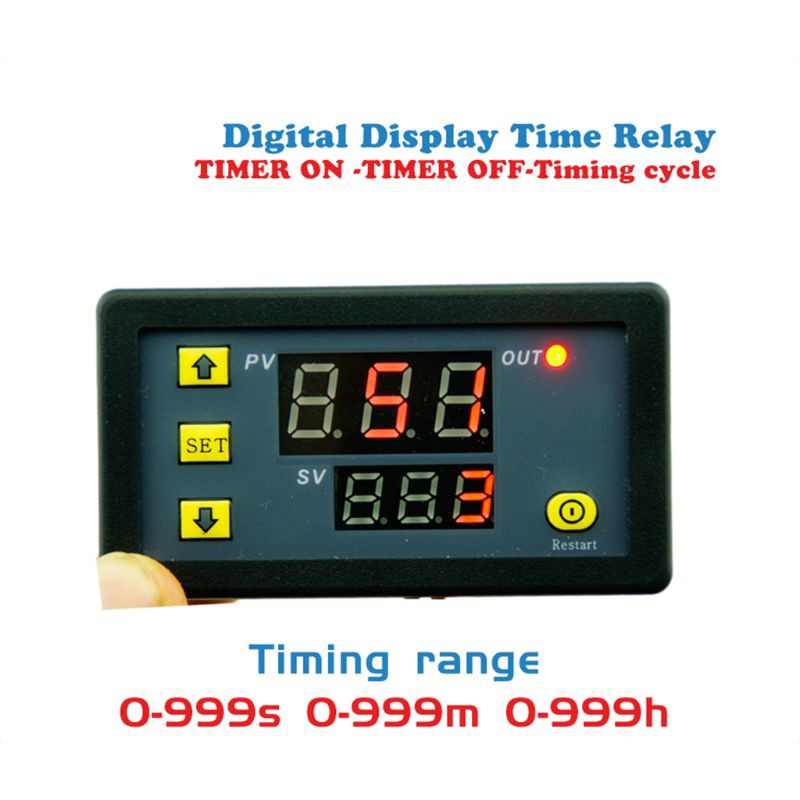 Timer Module Dual Digital LED Display Time Switch 0-999s 0-999m 0-999h - zzzone.th - ThaiPick