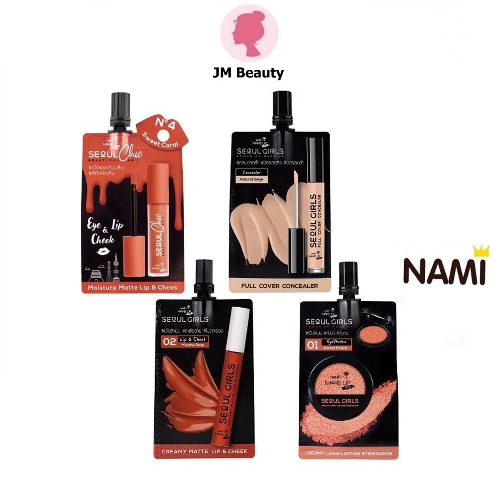 (แท้) Nami Make Up Pro Seoul Girls นามิ เมคอัพ โปร โซลเกิร์ล 3 สูตร ลิป ...