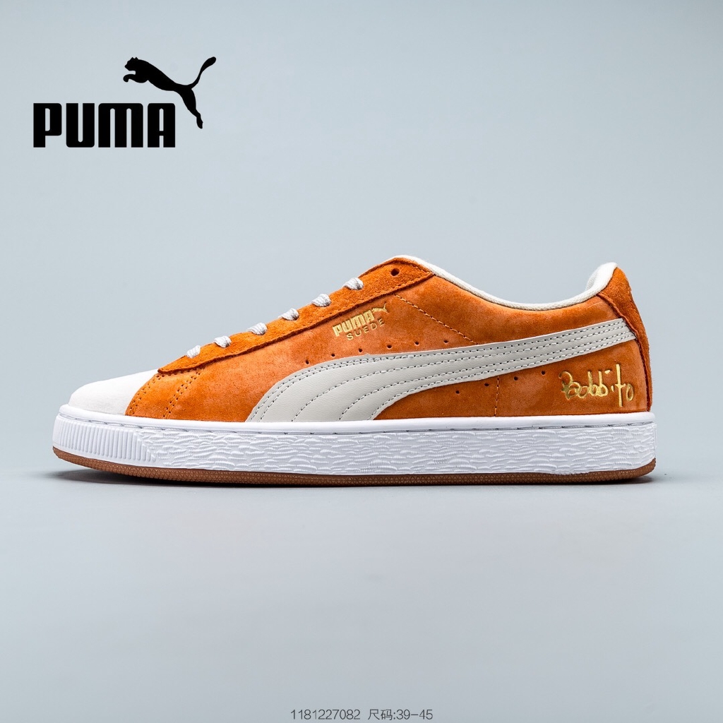 Real Sneakerแท้100 Mens Puma Suede ขาว รองเท้าลำลองรองเท้าวิ่งเบาะลม ...