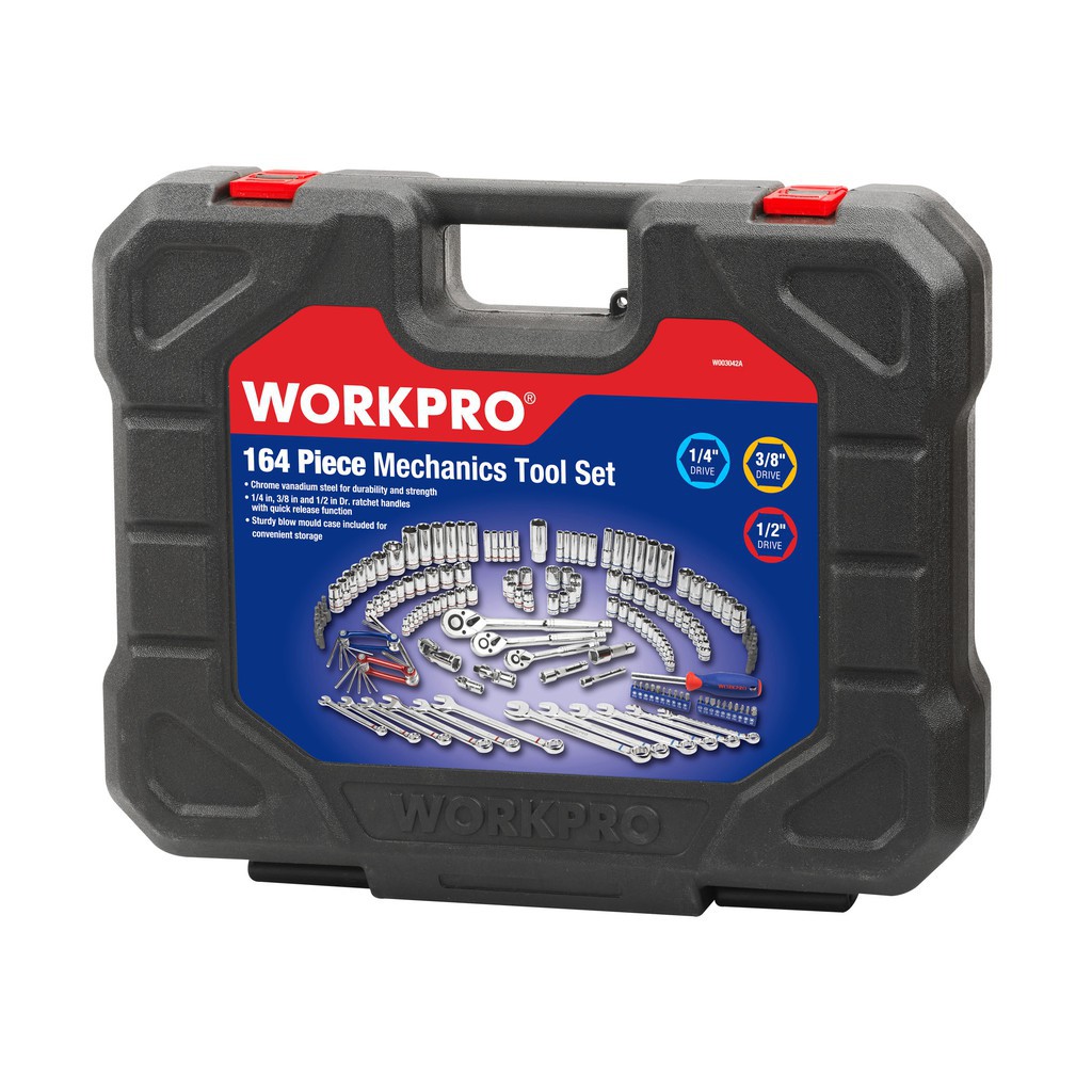 ชุดเครื่องมือซ่อมรถยนต์ workpro 164 ชิ้น - greatstar.th - ThaiPick
