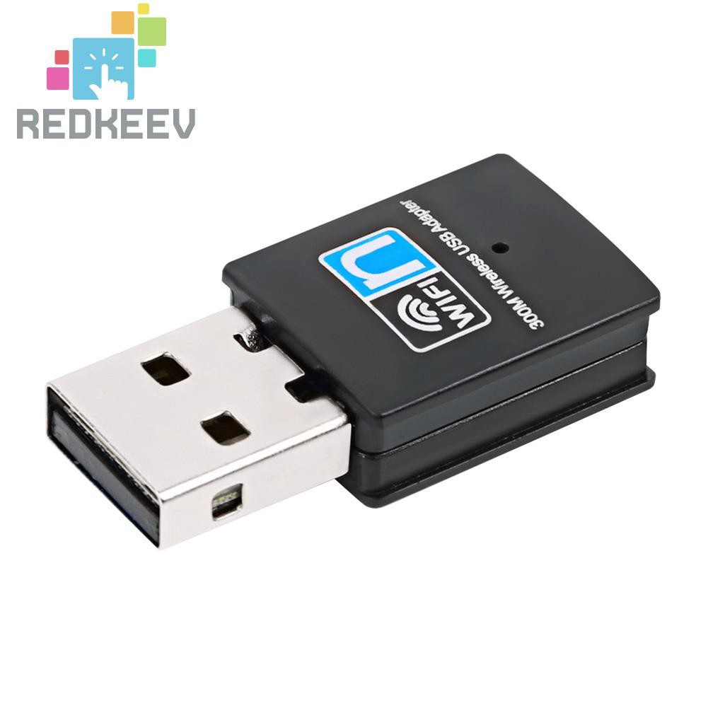 Redkeev Usb 2.0 Wifi อะแดปเตอร์ 300Mbps 2.4GHz 802.11 N / G / B Usb การ์ดเครือข่ายไร้สาย ...