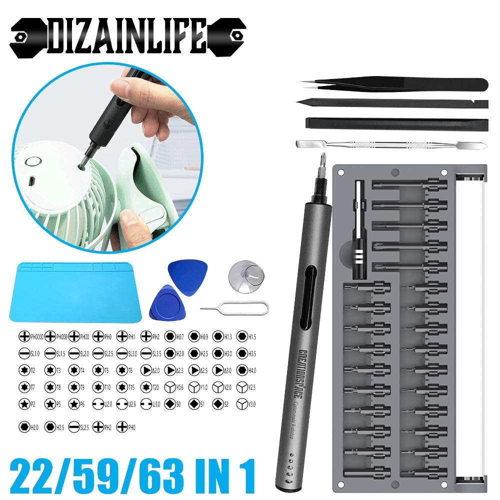 โทรศัพท์มือถือไขควงMini Electric Screwdriver USB Rechargeable Precision ...