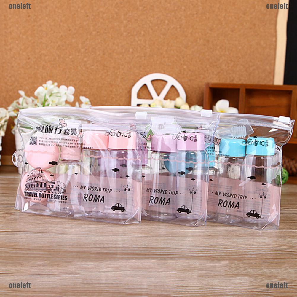 jak* 7Pcs Essensial Travel Mini Plastic Transparent Empty MakeUp ...